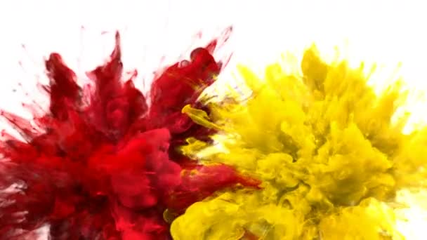 Purple Yellow Color Burst - Multiple colorful smoke explosions fluid ...