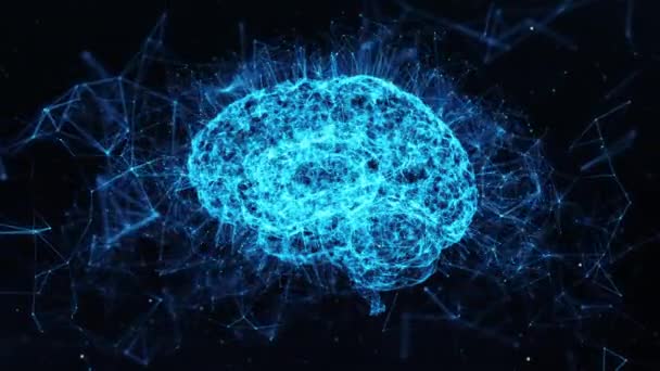 Digital Brain AI Artificial Intelligence Deep Data Machine Learning. Loop 4k — Stock Video ...