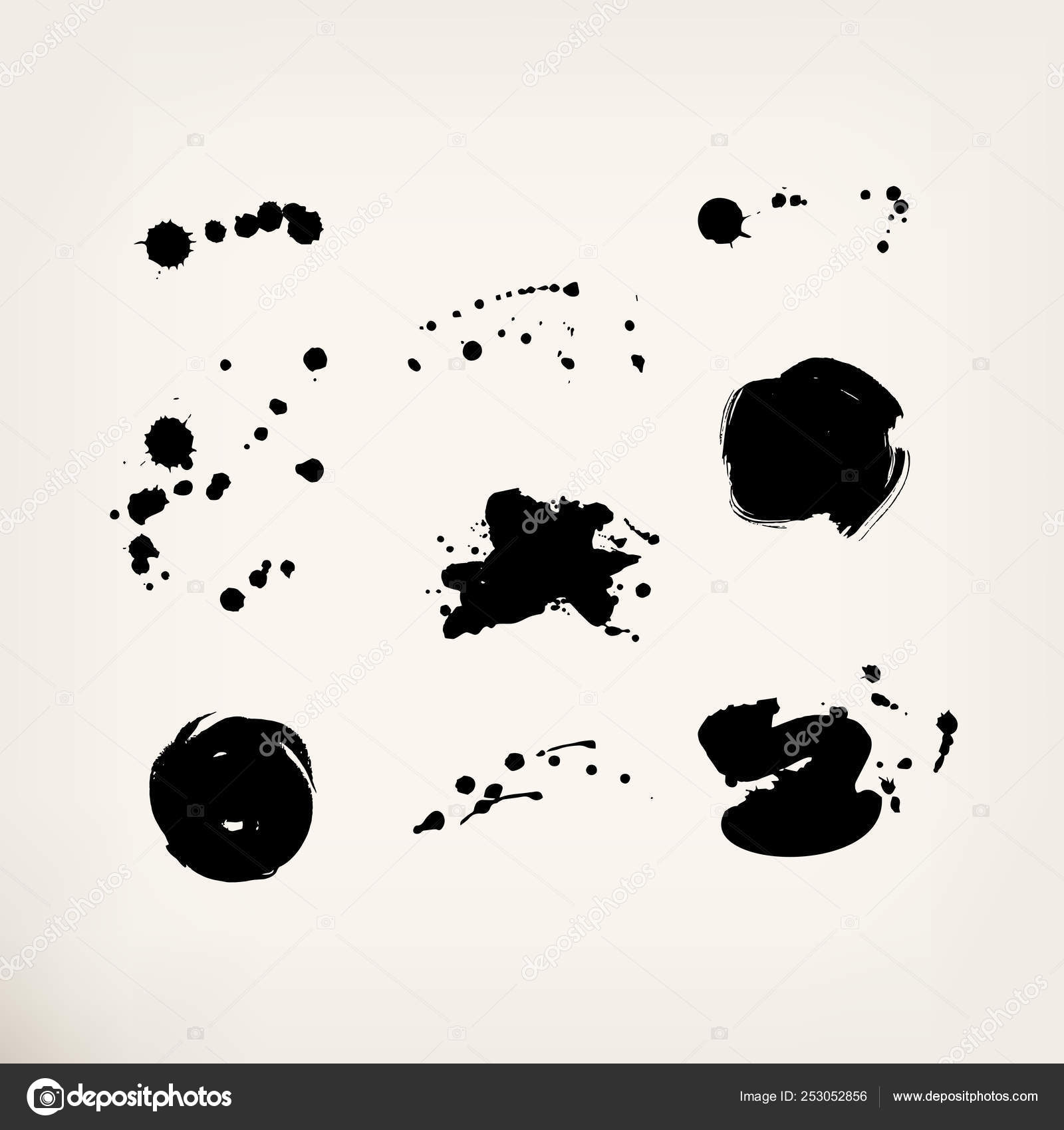 Set of black spots Stock Vector by ©de.la.cruz.anna 253052856