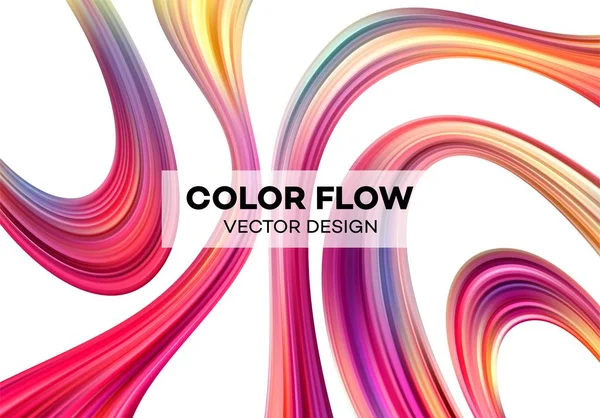 Modern colorful flow poster. Wave Liquid shape in blue color background ...