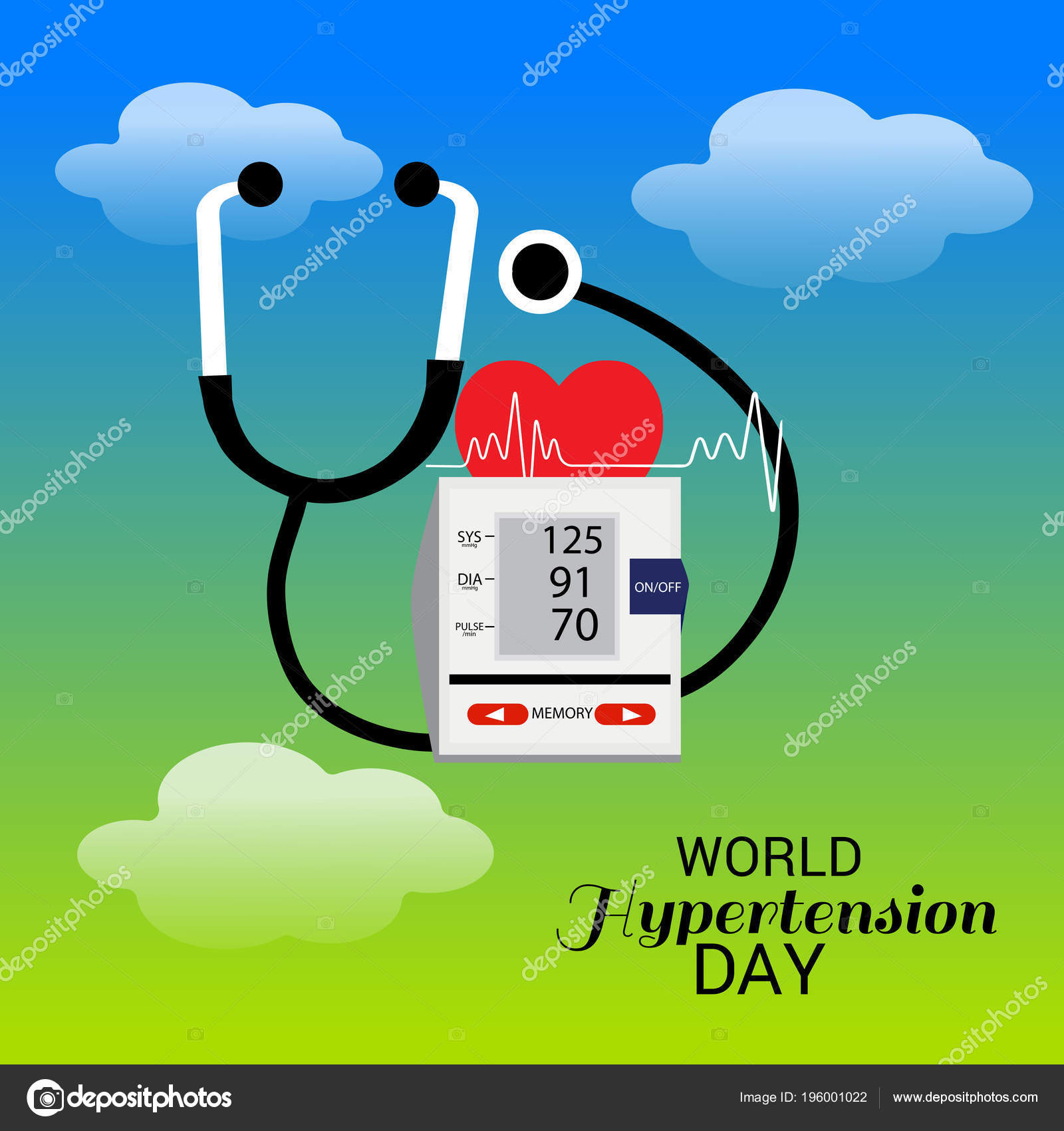 Vector Illustration Background World Hypertension Day Stock Vector ...
