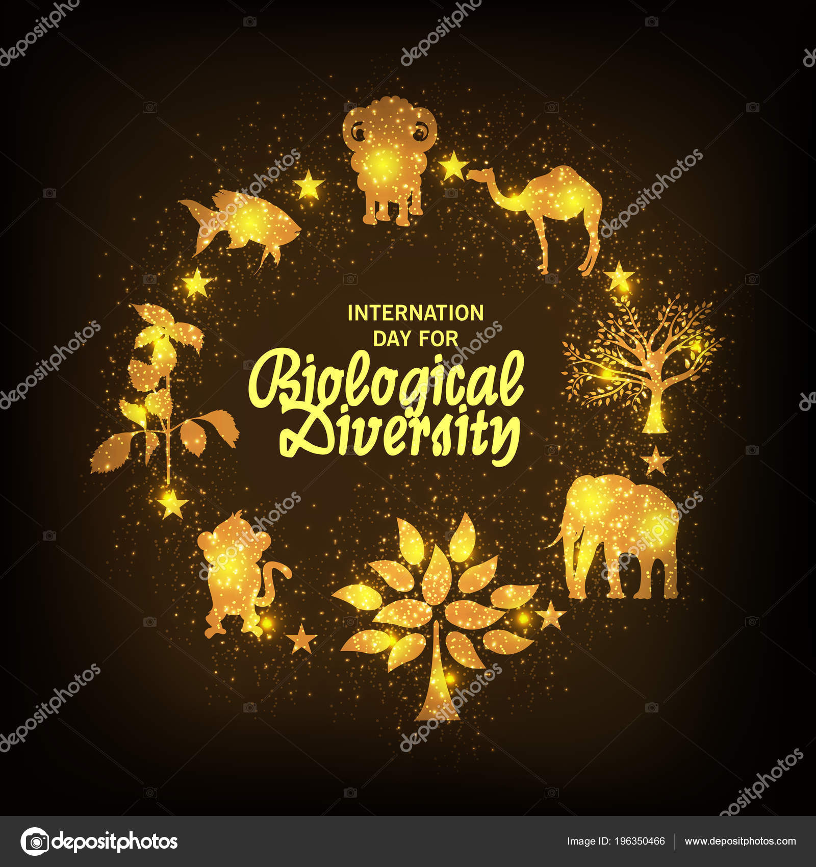 Vector Illustration Background Biological Diversity Stock Vector Image ...