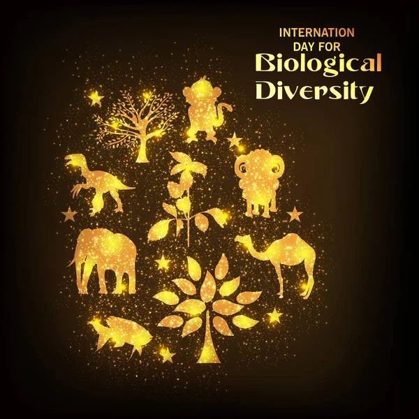 Vector Illustration Background Biological Diversity Stock Vector Image ...