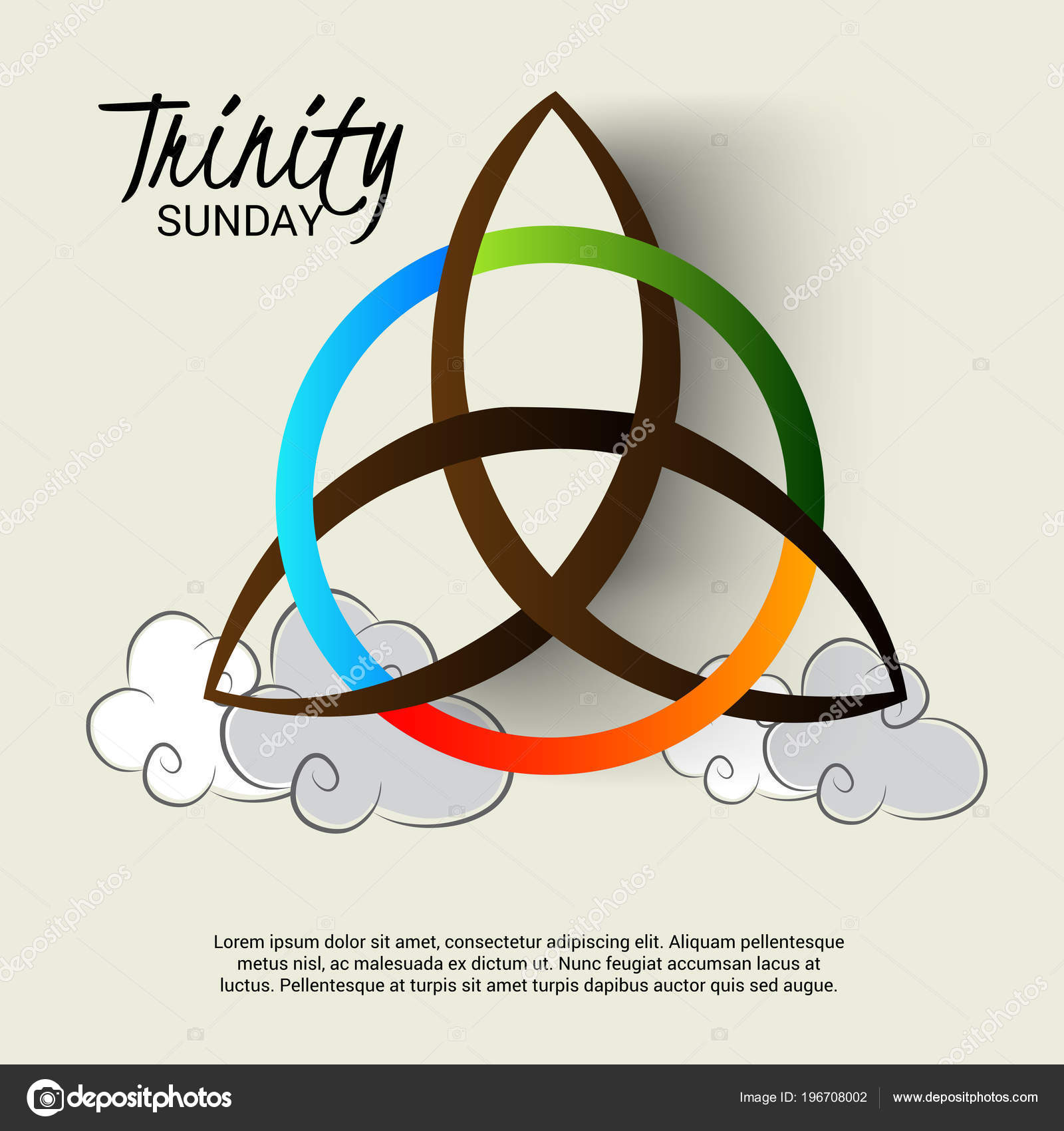 Vector Illustration Background Trinity Sunday Stock Vector Image by ©SSDN #196708002