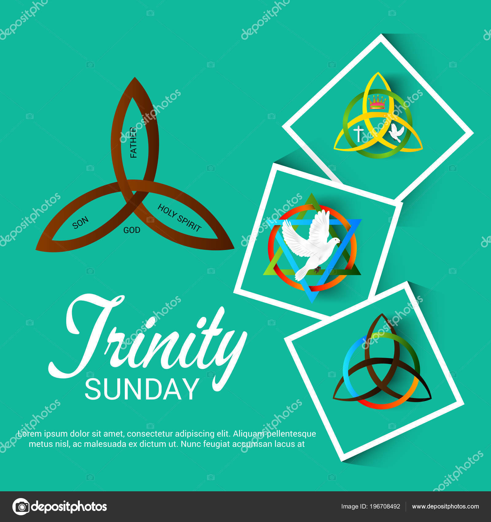 Ilustración Vectorial Trasfondo Para Domingo Trinidad Vector de stock #196708492 de ©SSDN