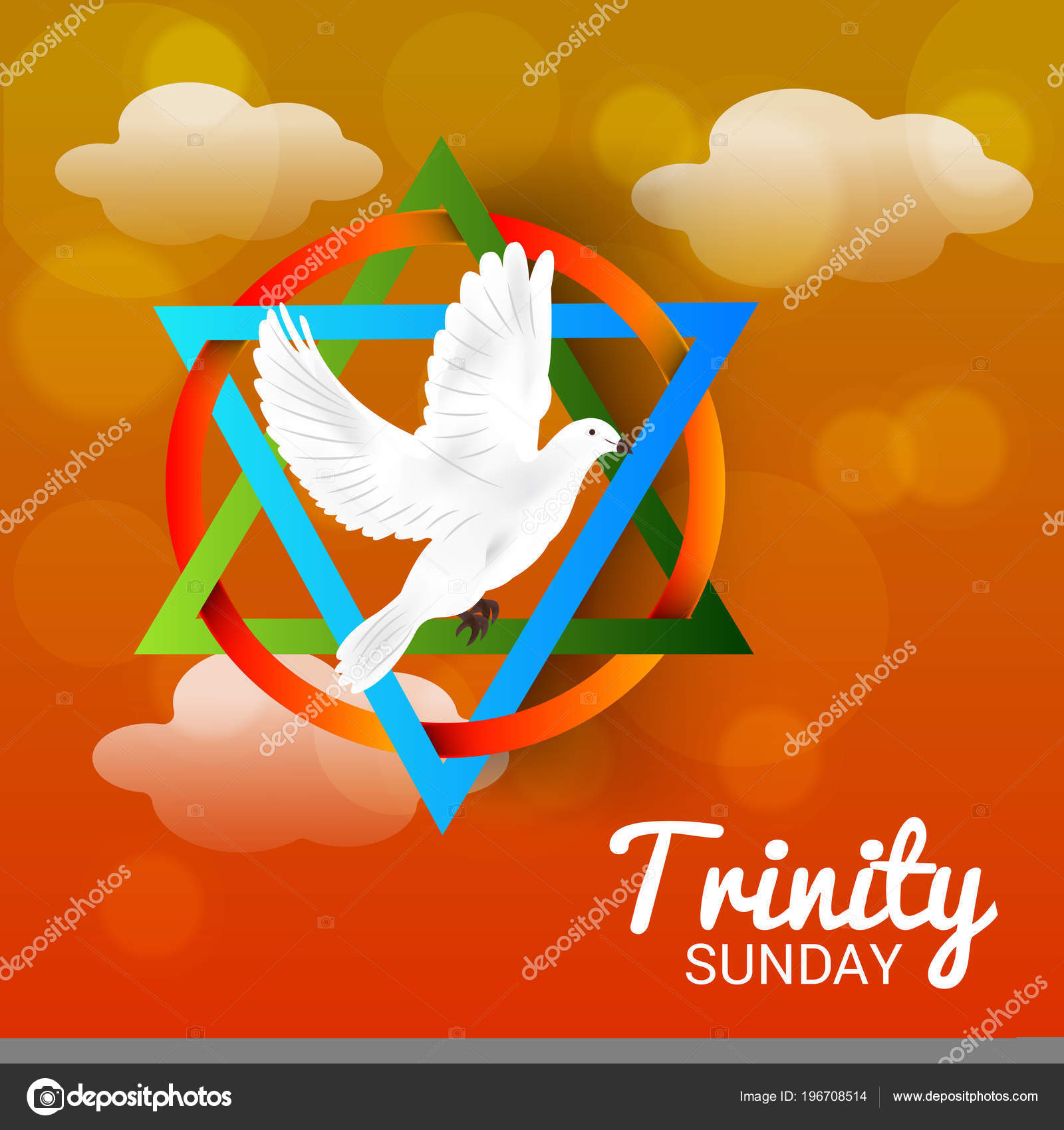Vector Illustration Background Trinity Sunday Stock Vector Image by ©SSDN #196708514