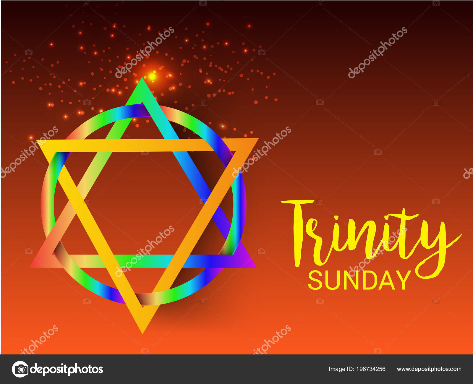 Vector Illustration Background Trinity Sunday Stock Vector by ©SSDN 196734256