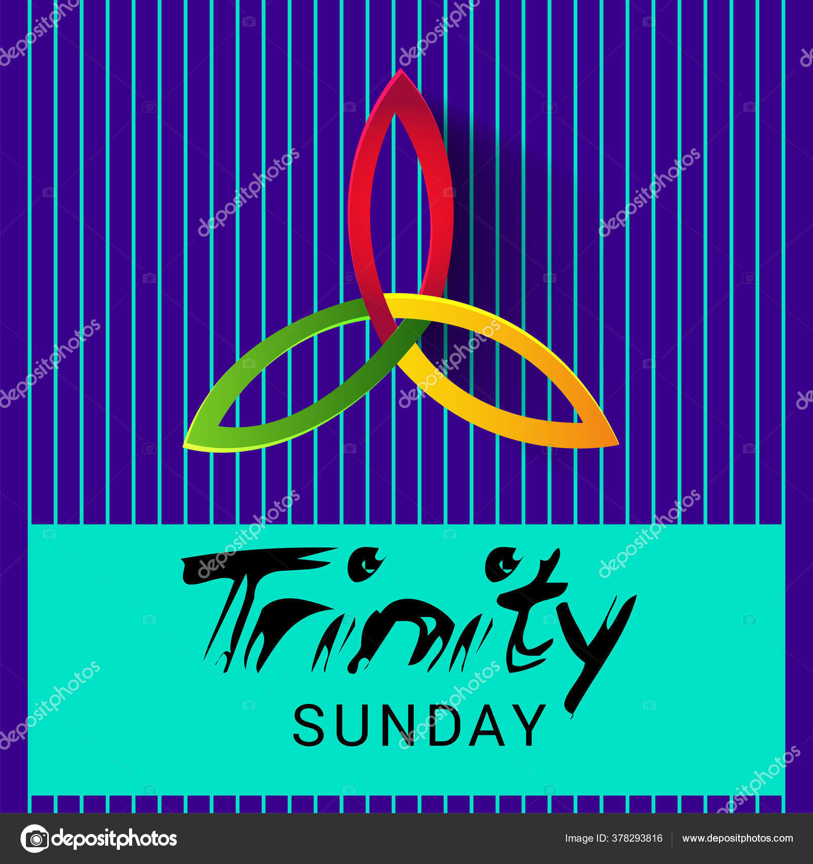 Illustration Background Trinity Sunday Stock Vector by ©SSDN 378293816