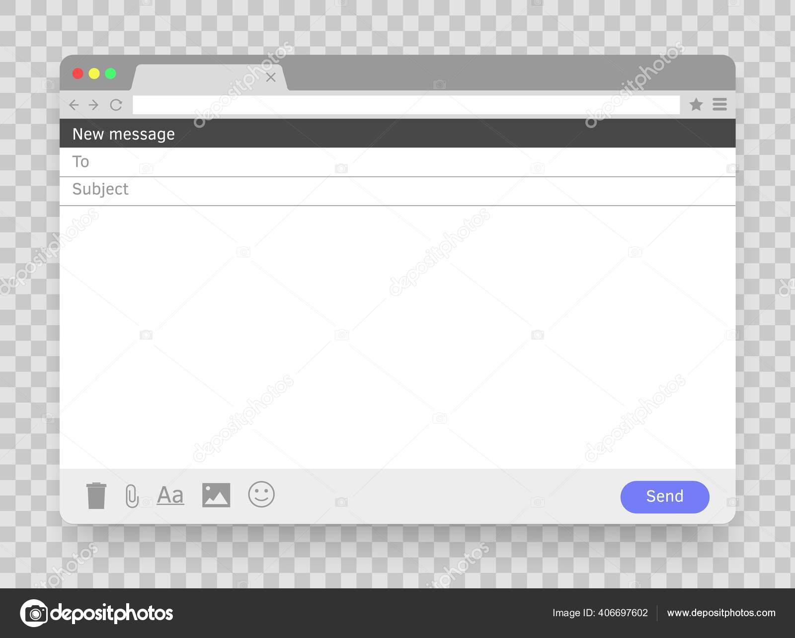 Plantilla De Mensaje Descargable Plantilla Blanco Correo Electrónico