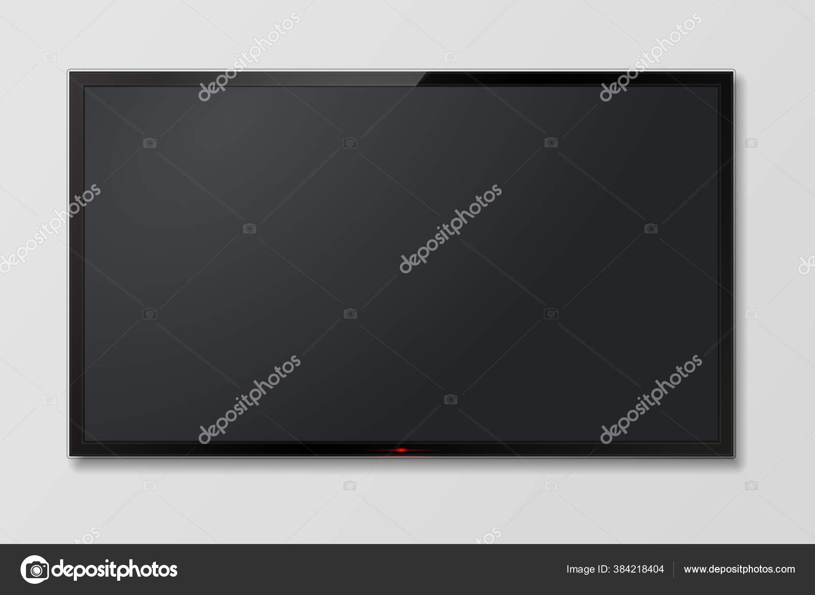 Realistic vector TV screen, modern blank mock-up lcd, television, Smart LED TV hanging on the ...