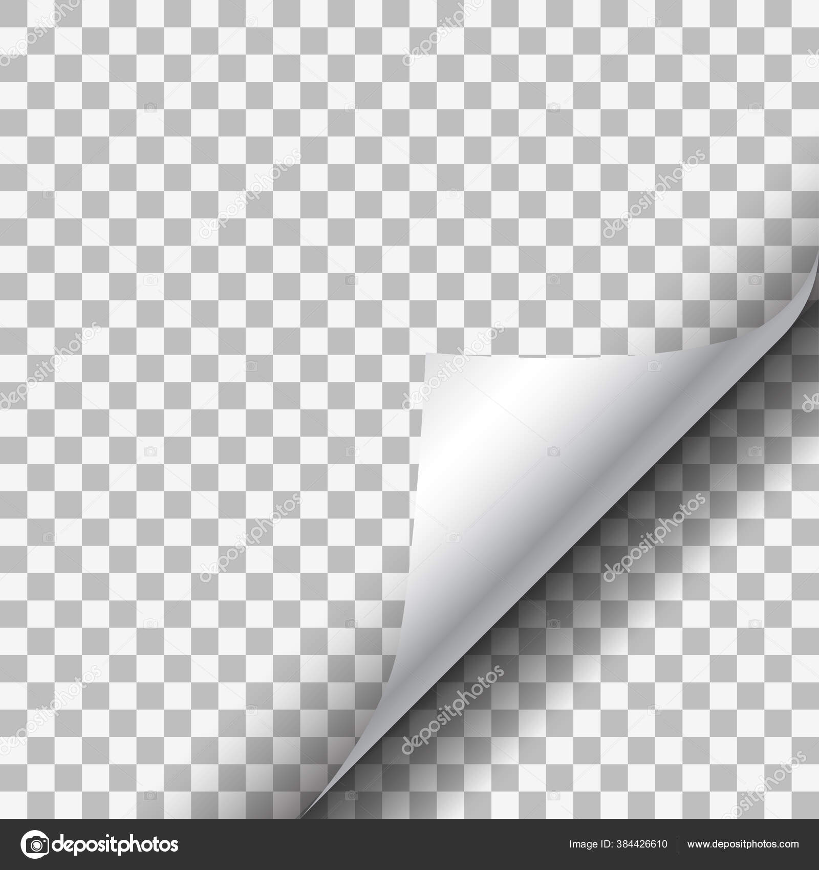 White paper corner on transparent background. Stock Vector by ©nikelser ...