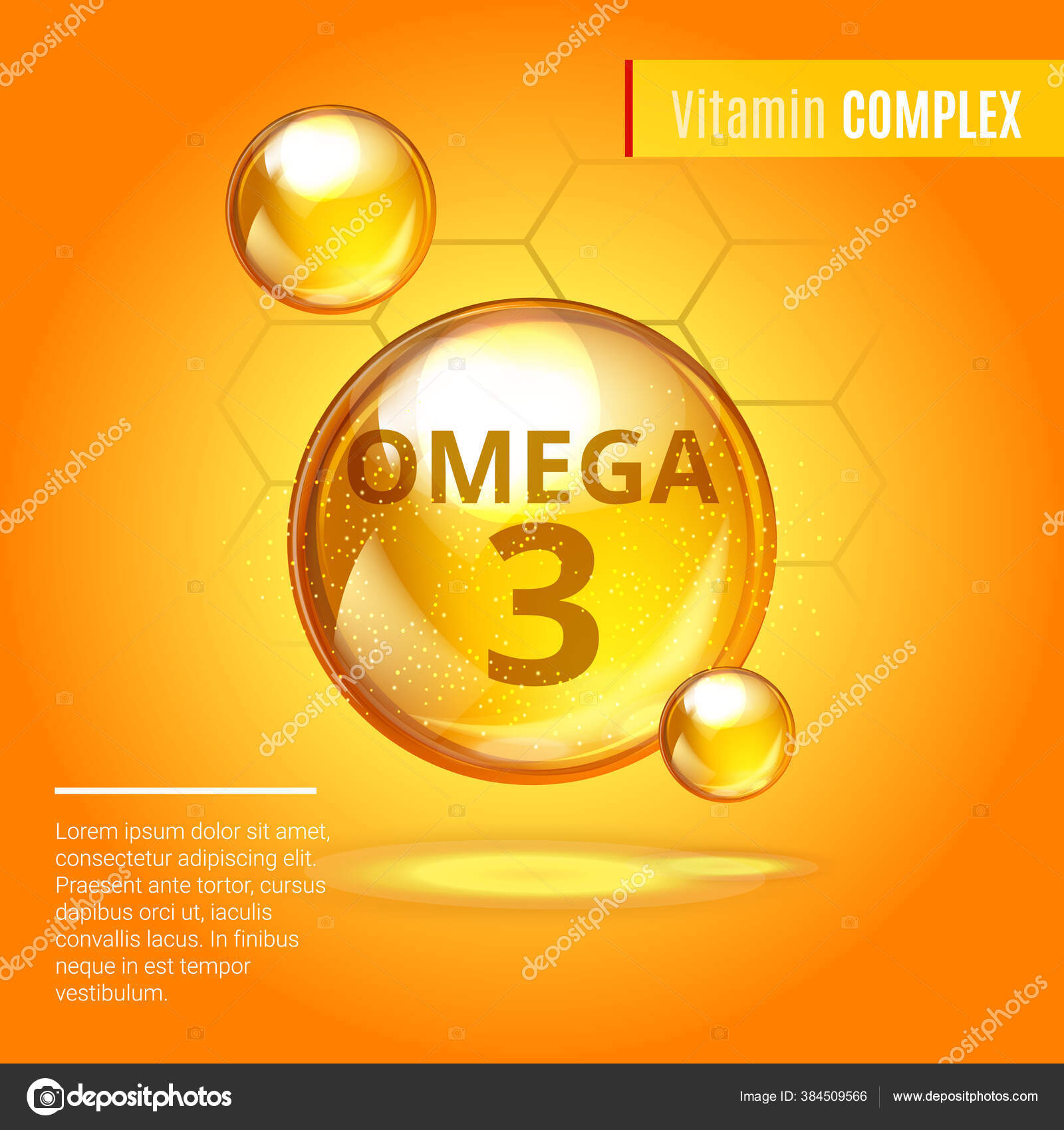 Vitamin Omega-3 Fatty Acids gold shining pill capsule icon . Vitamin ...