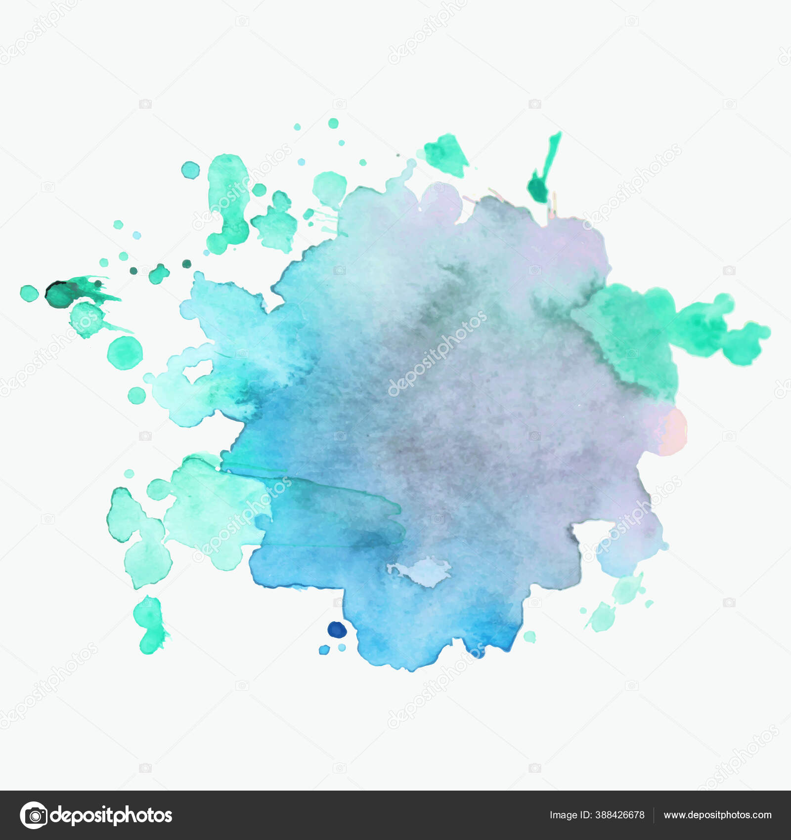 Image vectorielle Teinture aquarelle abstraite avec éclaboussures et ...