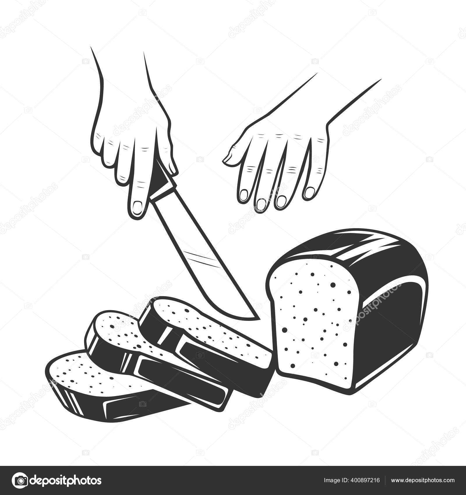 Scheibe Brot Clipart Schwarz Und Weiß