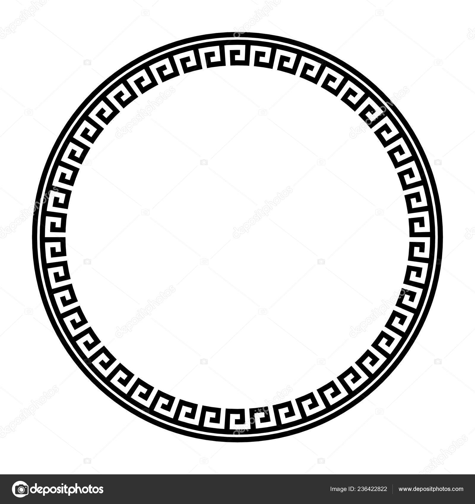 Greek Key Circle Vector