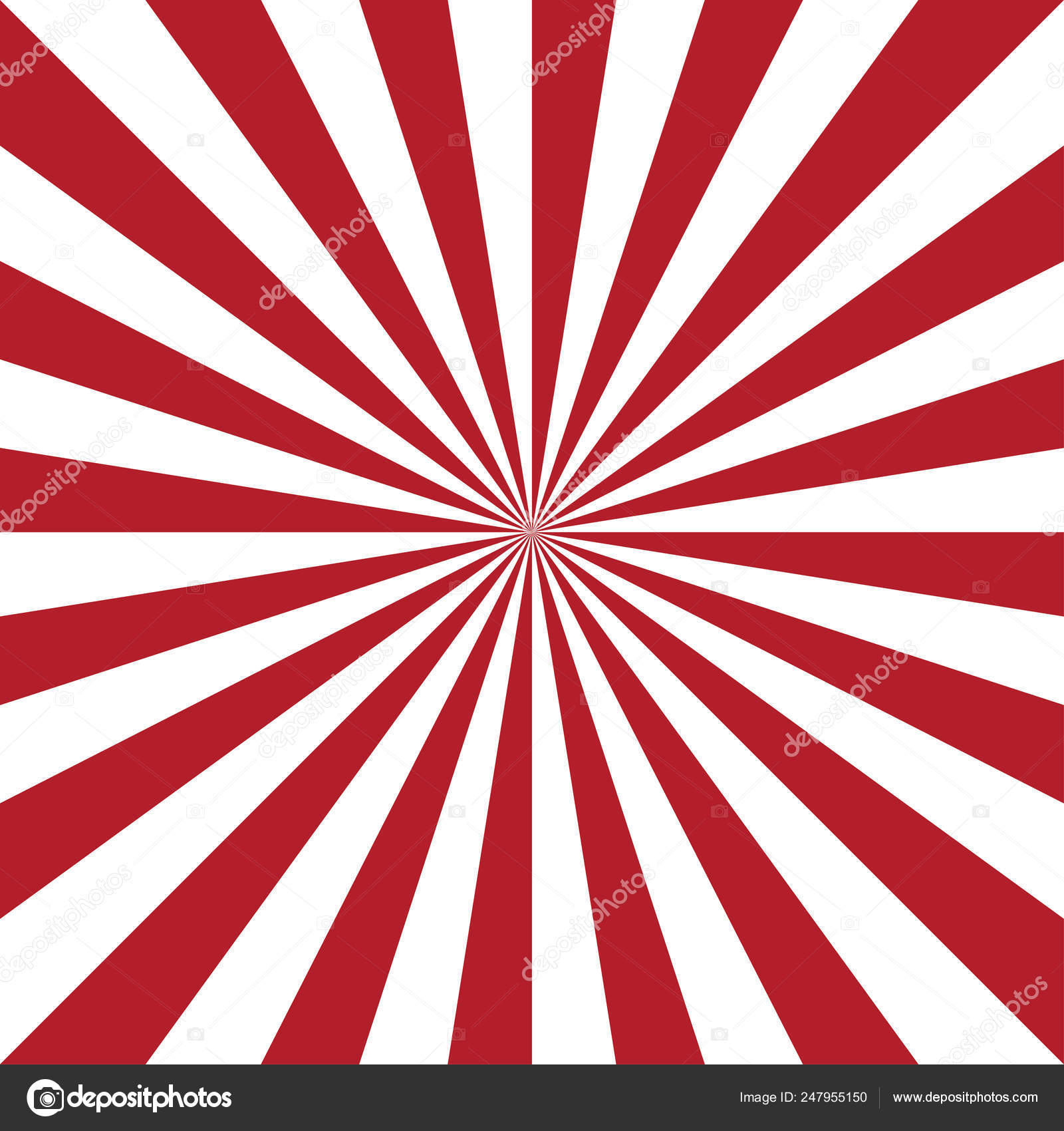 Sunburst background vector red and white stripes. Stock Vector Image by ...