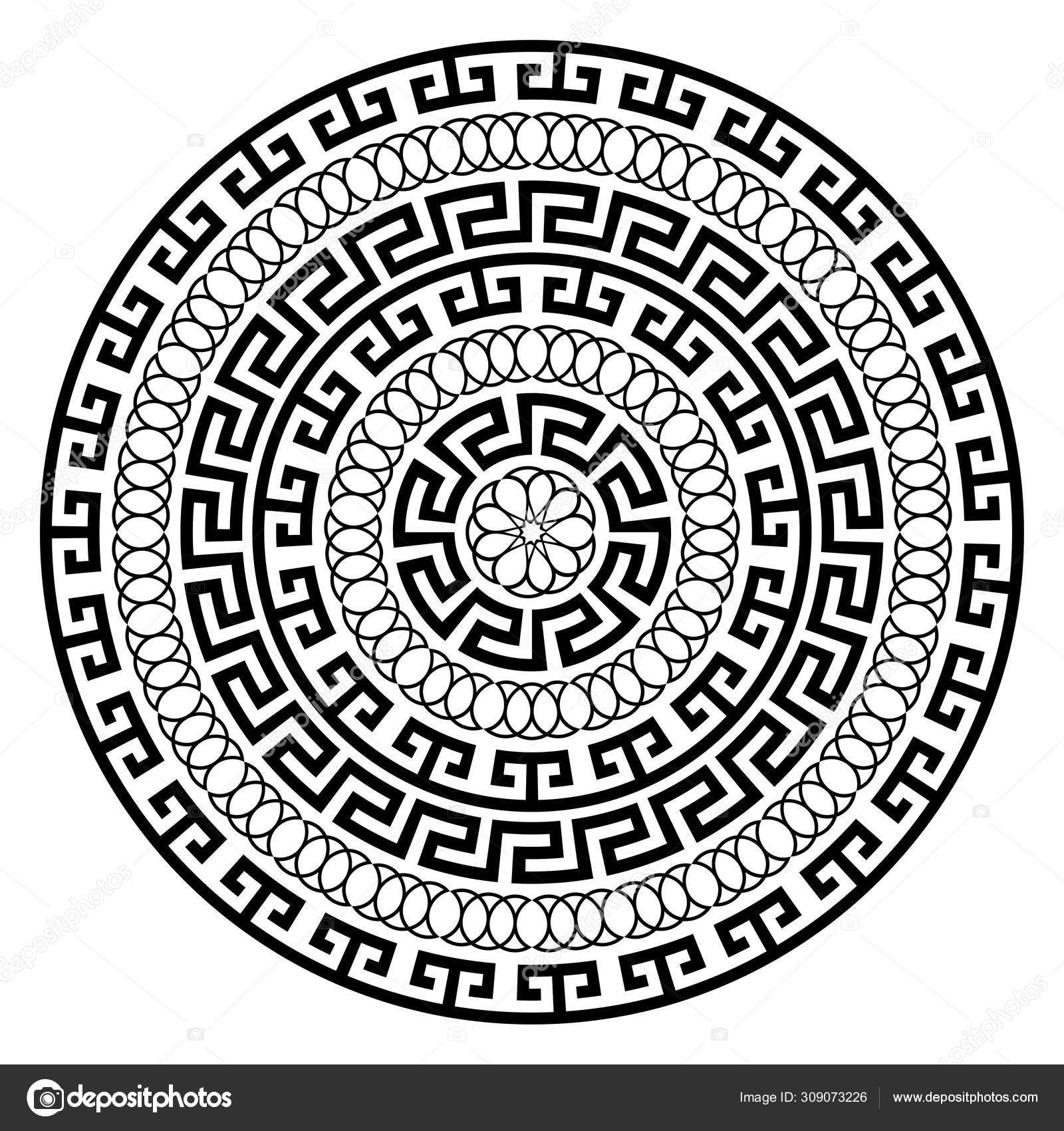 Грецький круглий ключ. Грецький кордон. Вектор Стоковий вектор ...