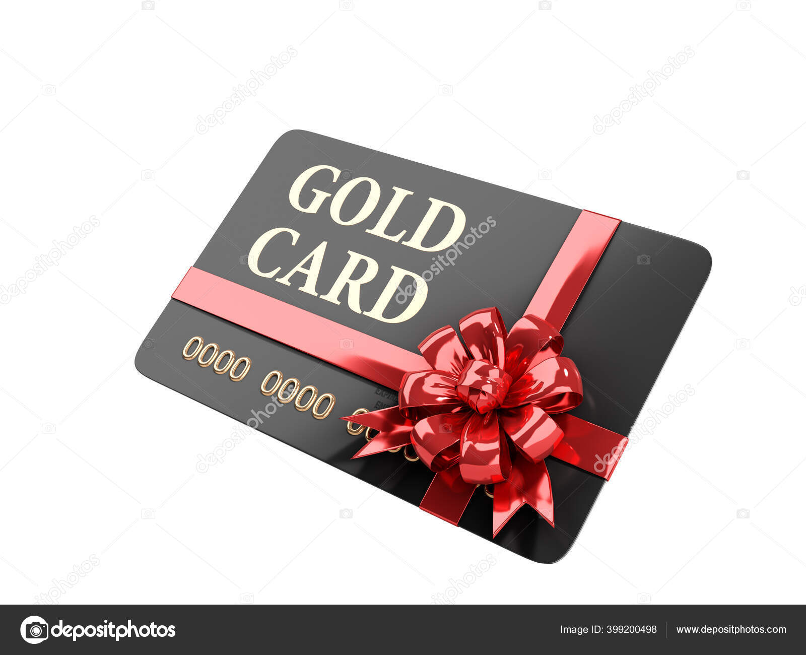 Vip Black Gift Card Red Bow Render White Shadow — Stock Photo ...