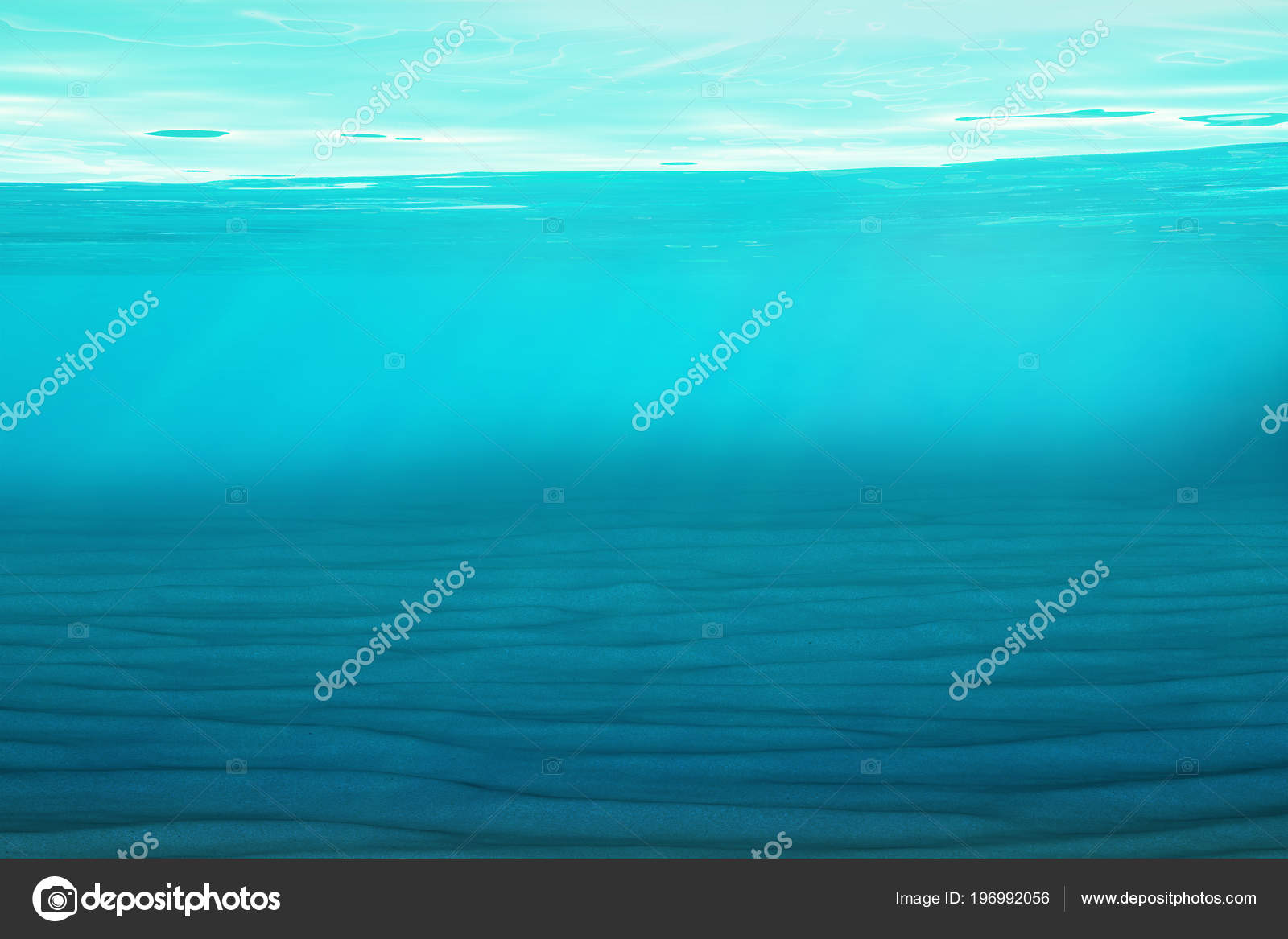 Underwater Blue Background Sea Ocean Volume Light Illustration Stock ...