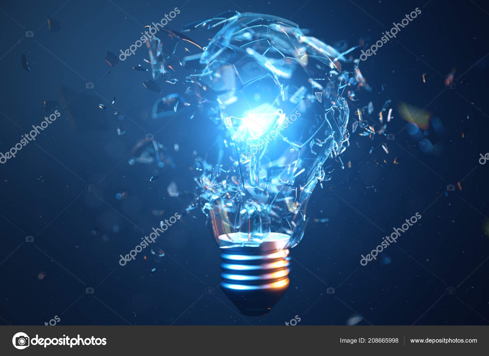Exploding Light Bulb Photography