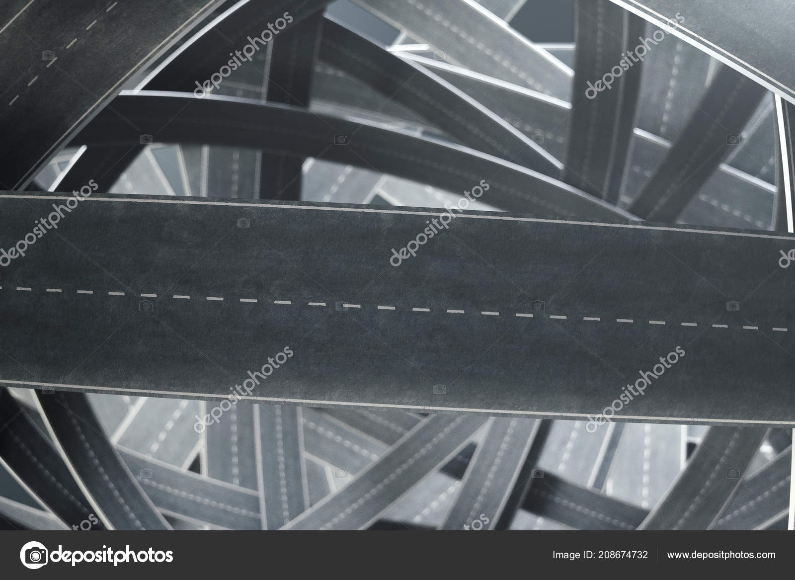 Tangled roads and highways in a chaotic. The concept of an intricate ...