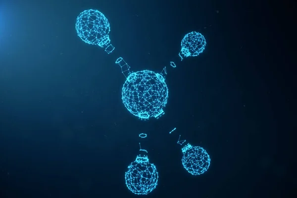 Digital atoms structure. Science or medical background with molecules ...