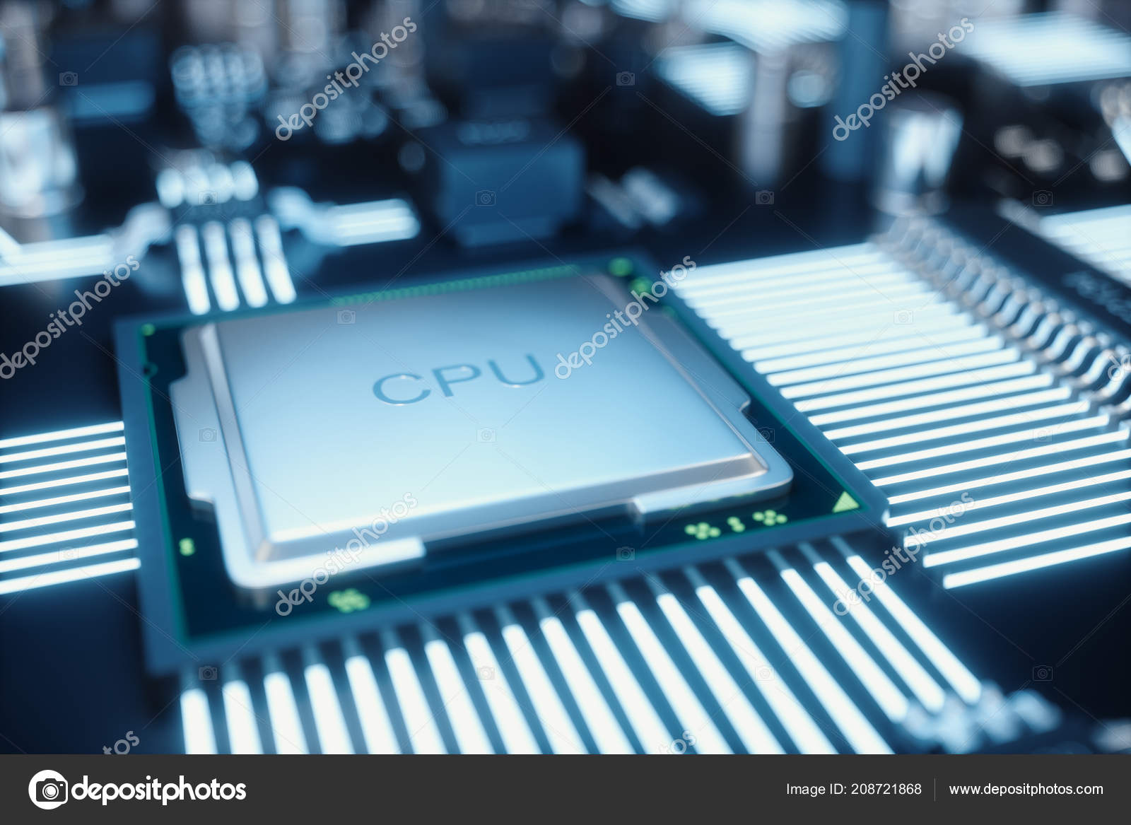Circuit board. Technology background. Central Computer Processors CPU ...