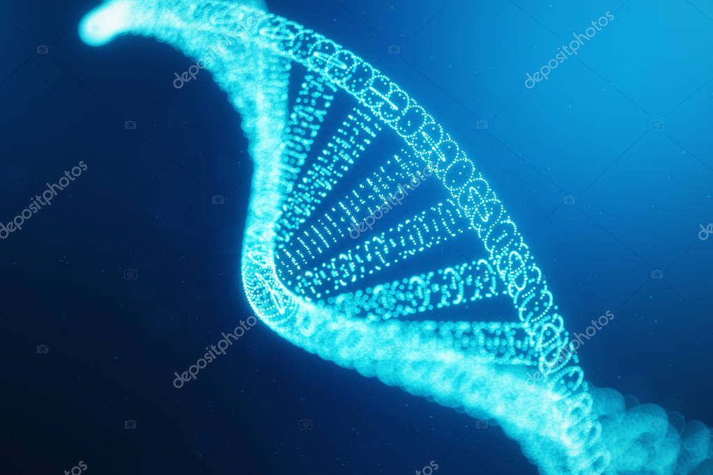 Mol cula de ADN de intelegencia artificial. Concepto genoma de c digo digital. Ciencia de la ...