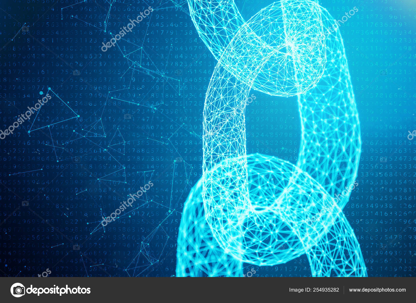 Block chain concept, digital block chain technology. Cryptocurrency ...