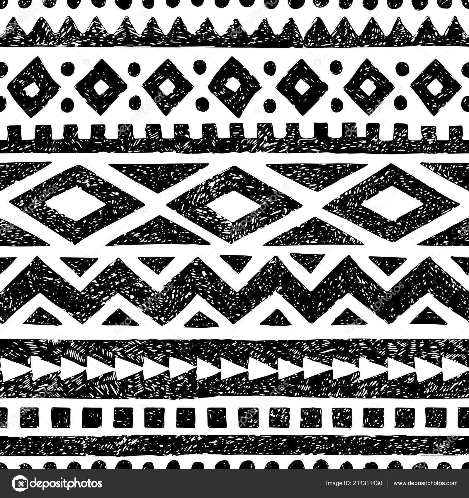 Tribal Patterns Black And White