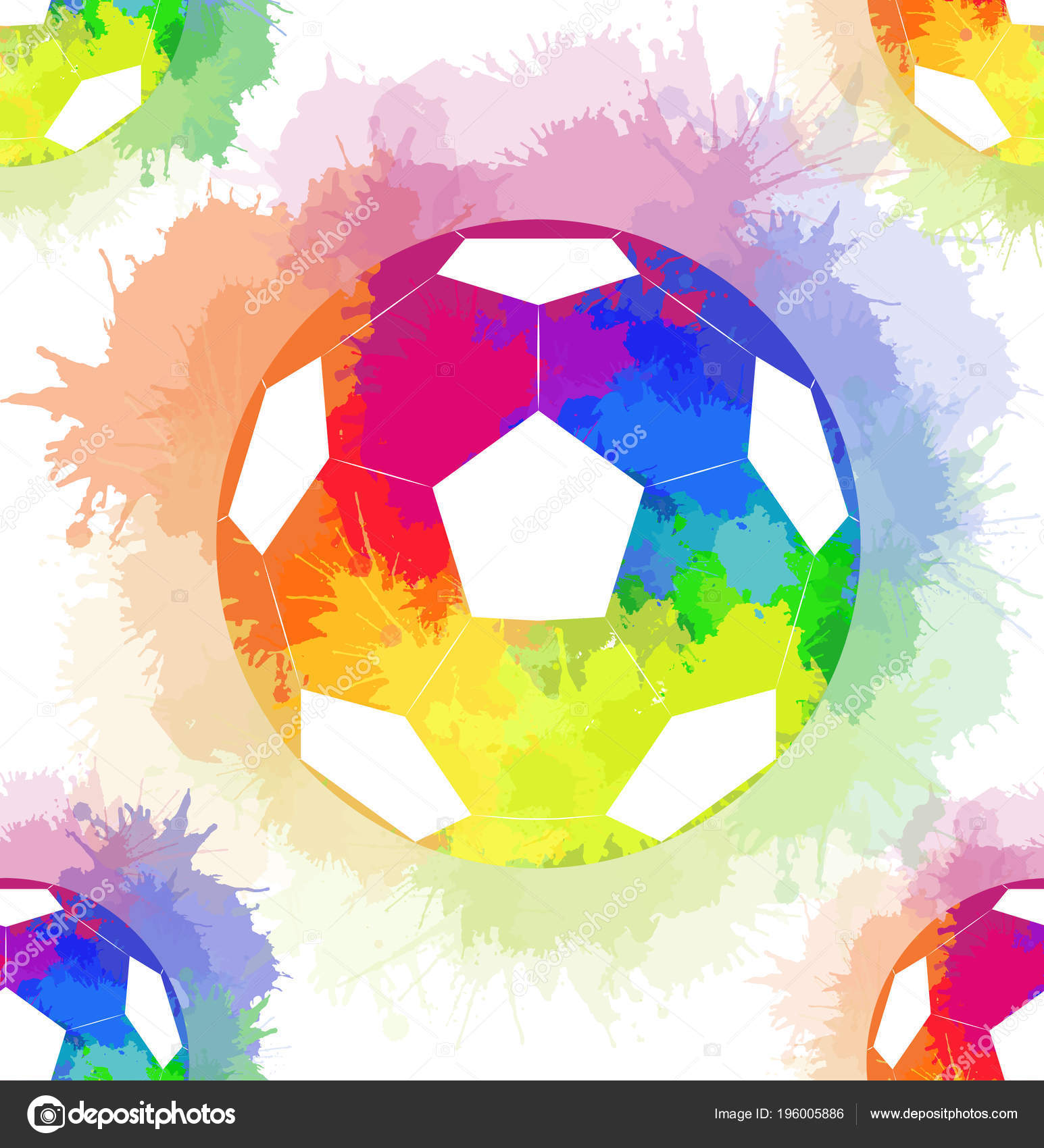 Colorful Soccer Ball Backgrounds