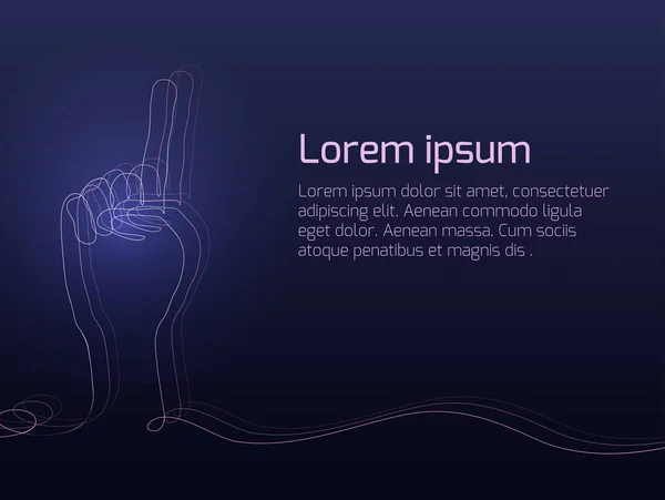 Gestures Hands Continuous Line Gesture Peace Indicating Finger Five ...