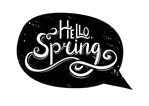 Hello Spring Lettering White Background Stock Vector by ©veleri 248230718