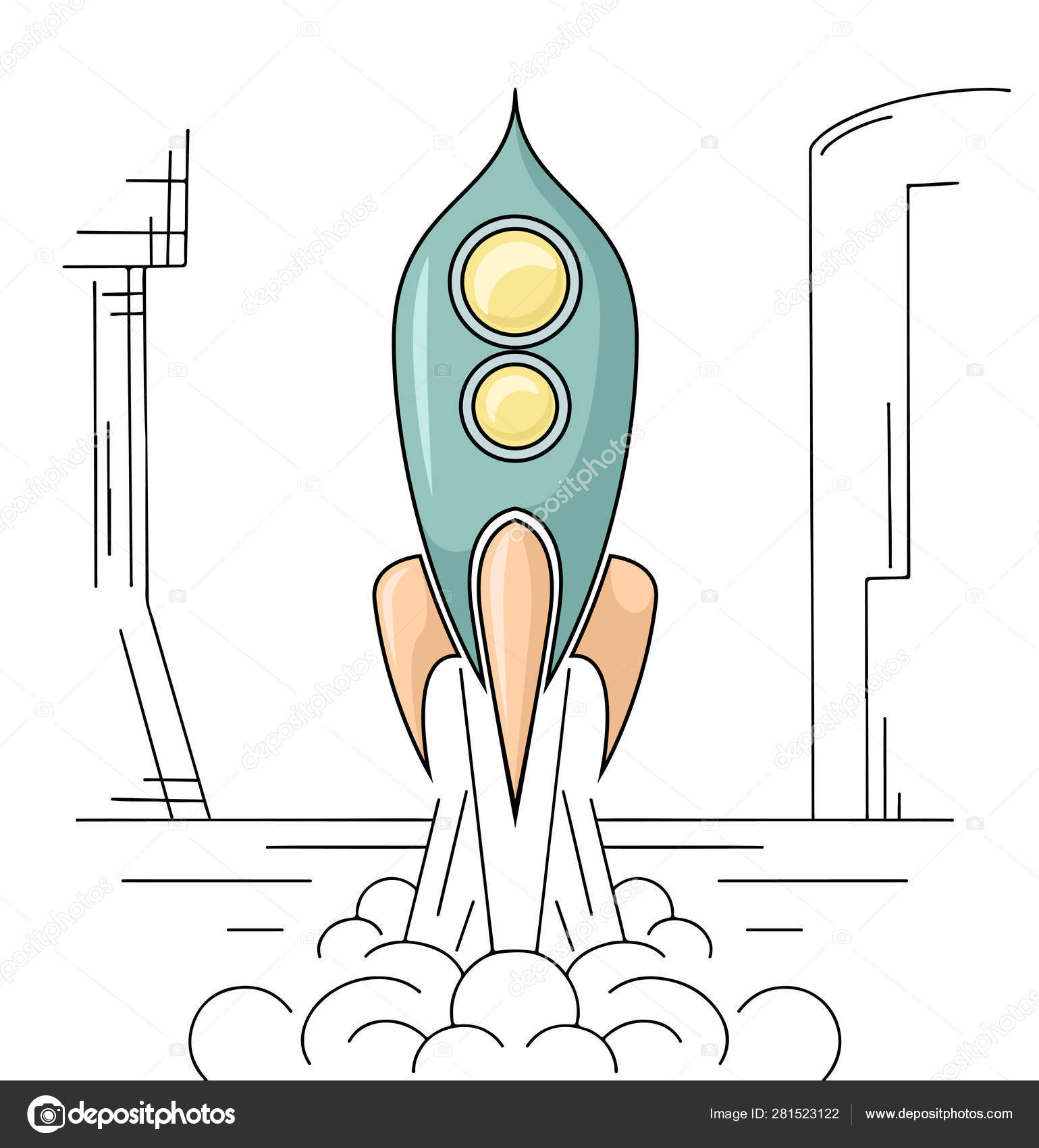 Space Shuttle Outline Drawing