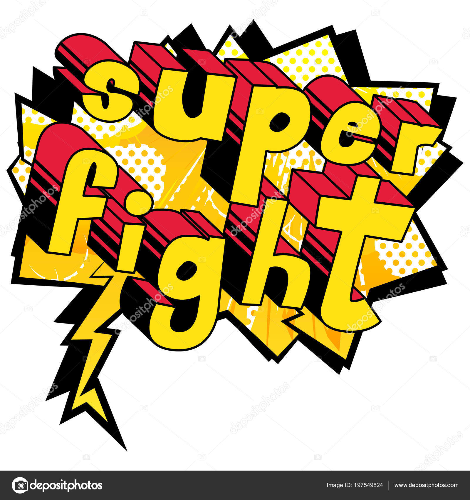 Super Fight Comic Book Word Abstract Background Stock Vector Image by ...