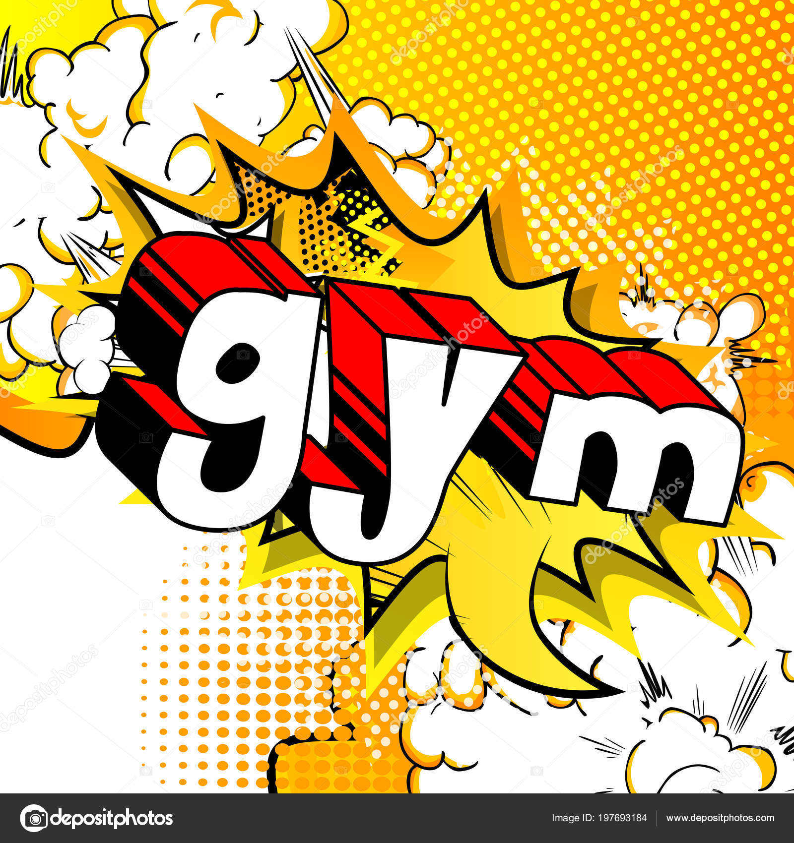 Gym Comic Book Word Abstract Background Stock Vector by ©NoraVector ...