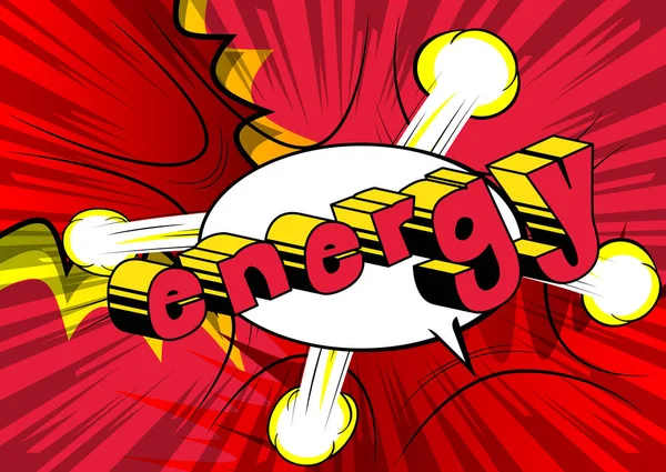 Clean Energy Comic Book Style Word Abstract Background Stock Vector ...