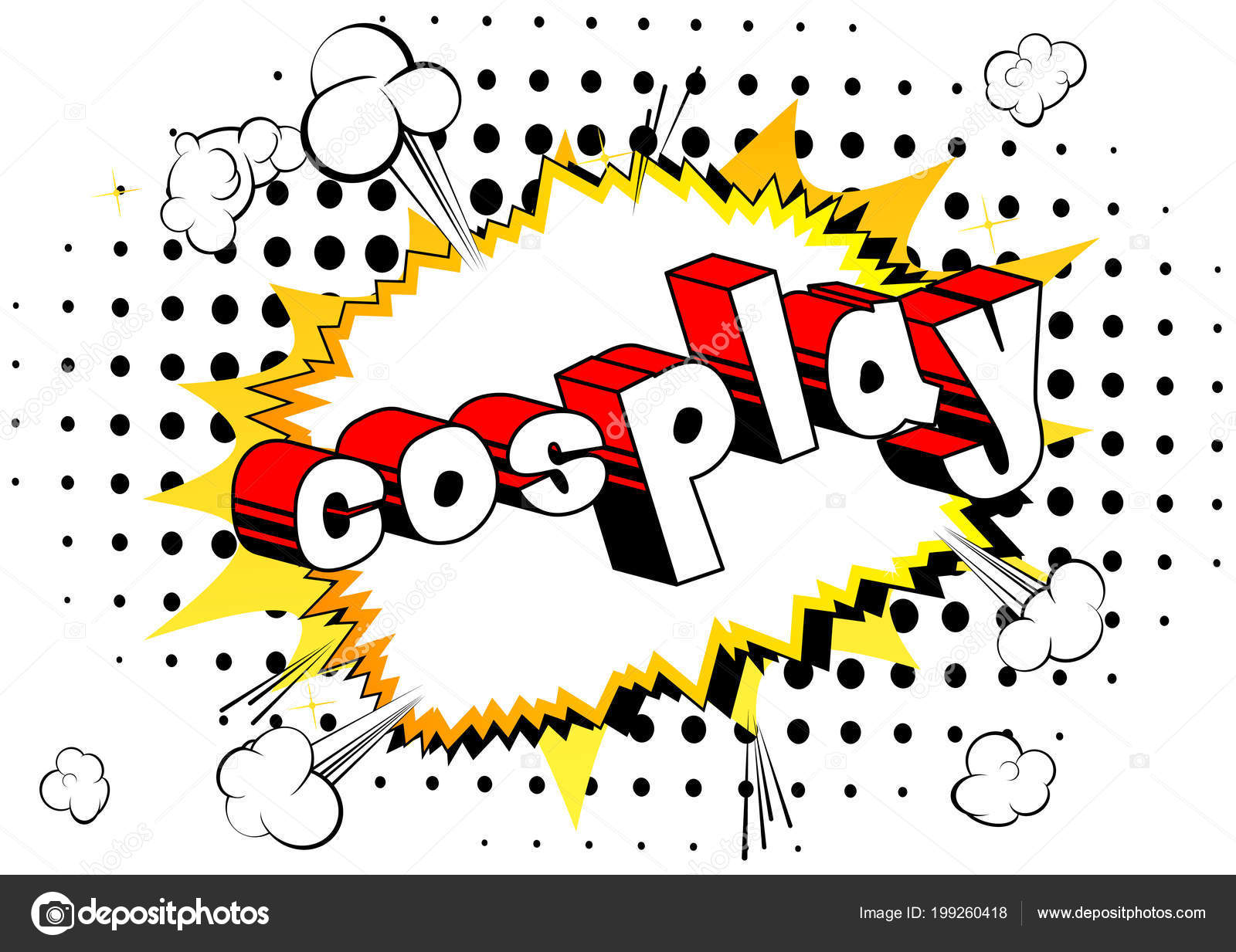 Cosplay Comic Book Style Word Abstract Background Stock Vector Image by ...