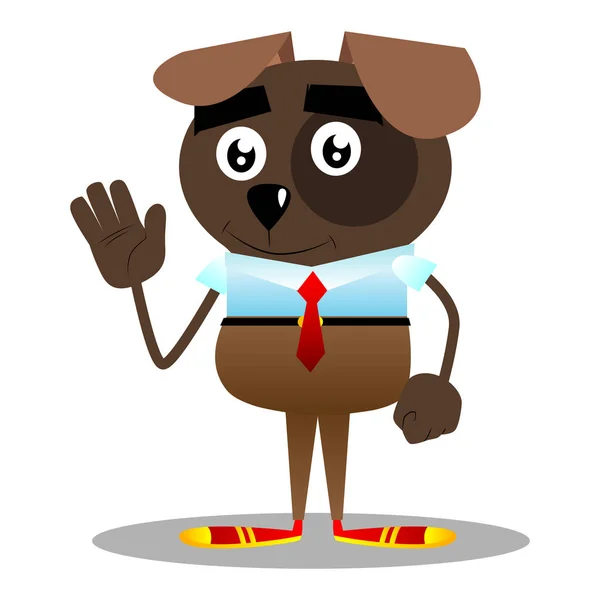 Dog waving goodbye Stock Vectors, Royalty Free Dog waving goodbye ...