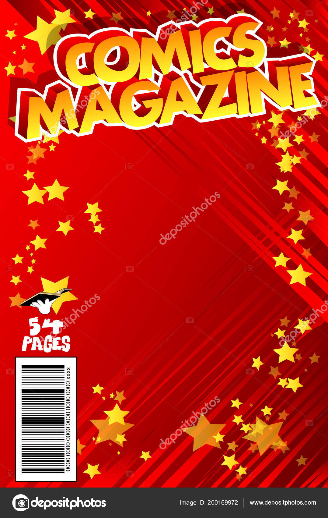 Editable Comic Book Cover Abstract Background Stock Vector Image by ...