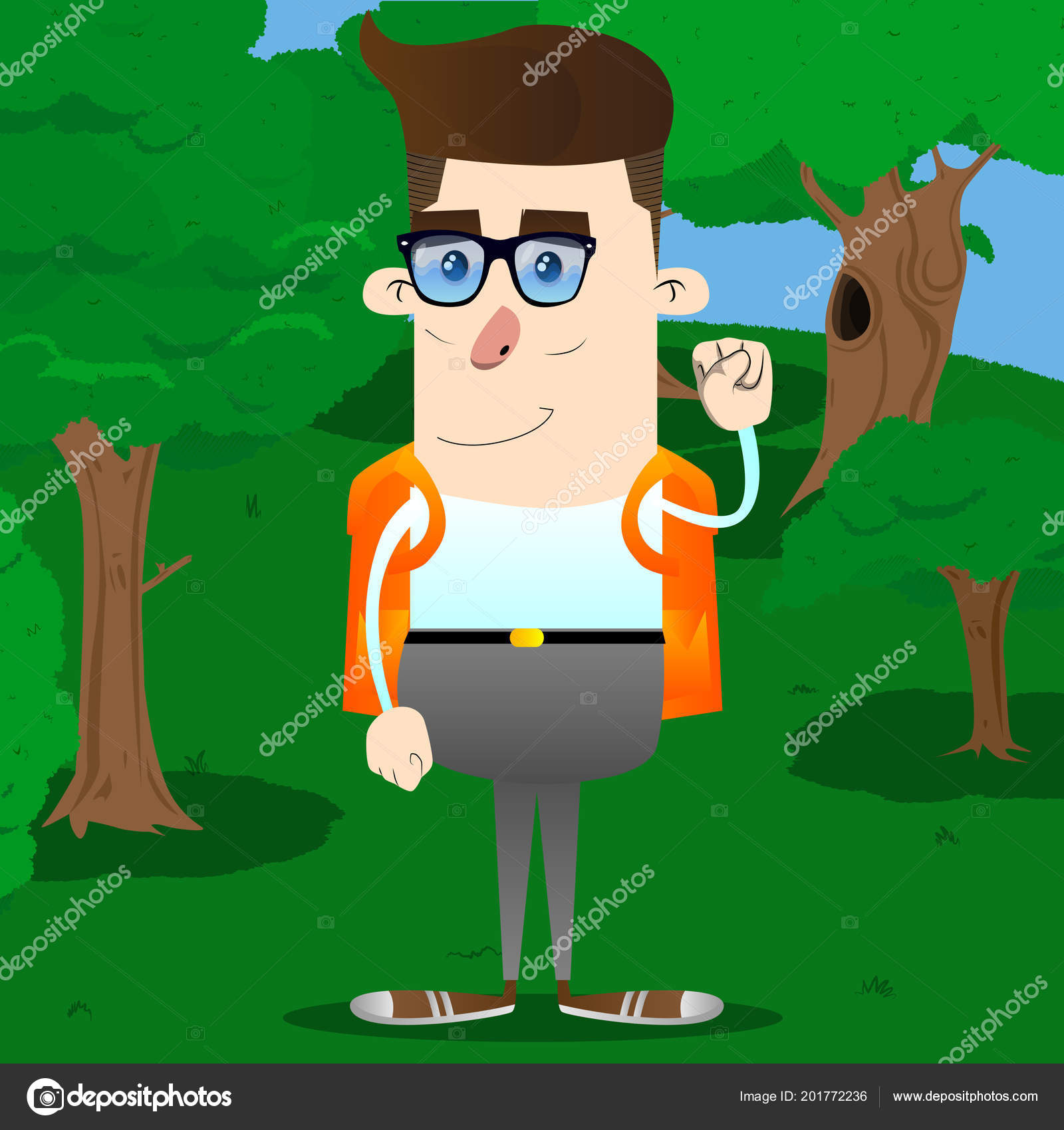 Colegial Haciendo Poder Pueblo Con Gesto Puño Ilustración Personajes ...