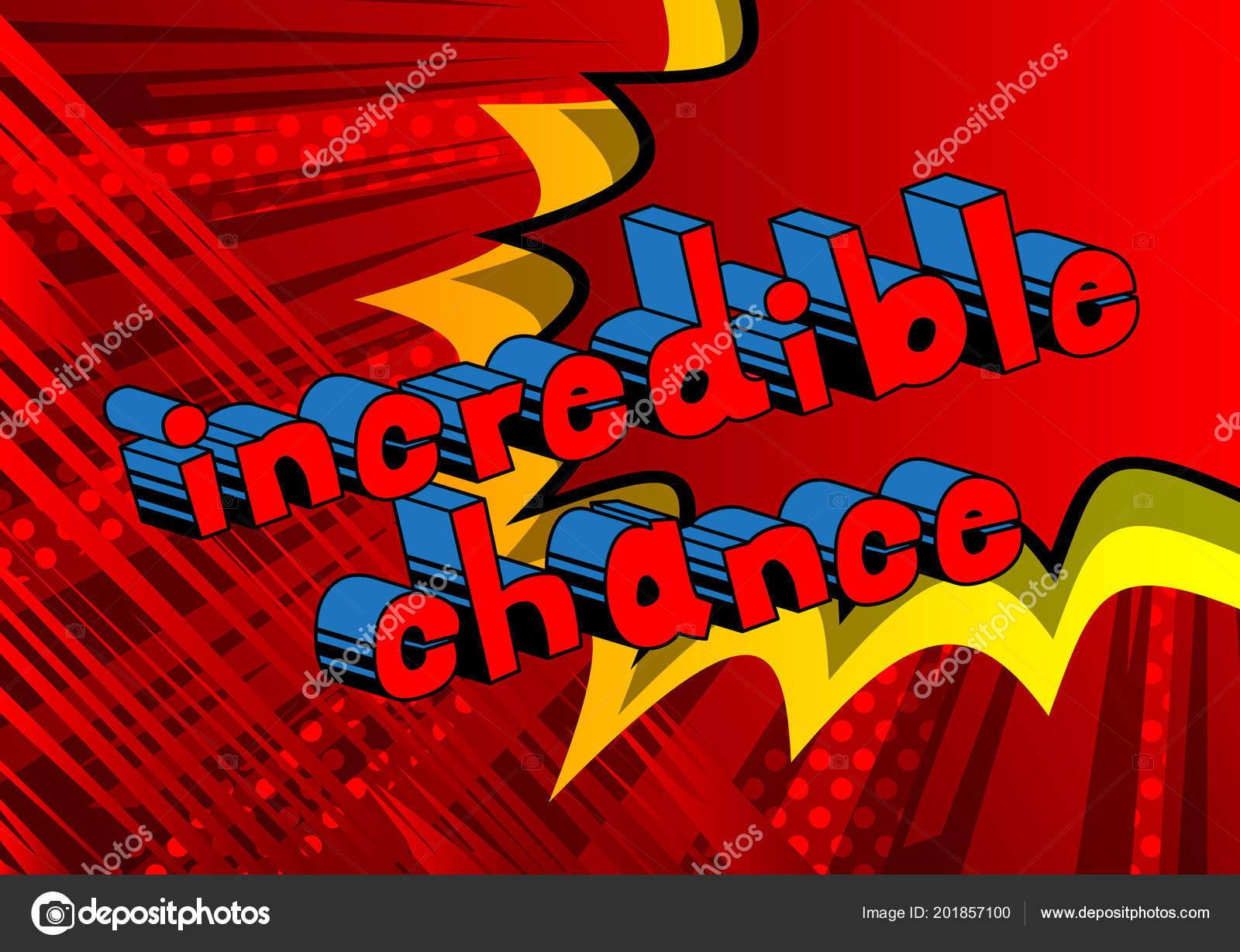 Incredible Chance Comic Book Word Abstract Background Stock Vector by ...