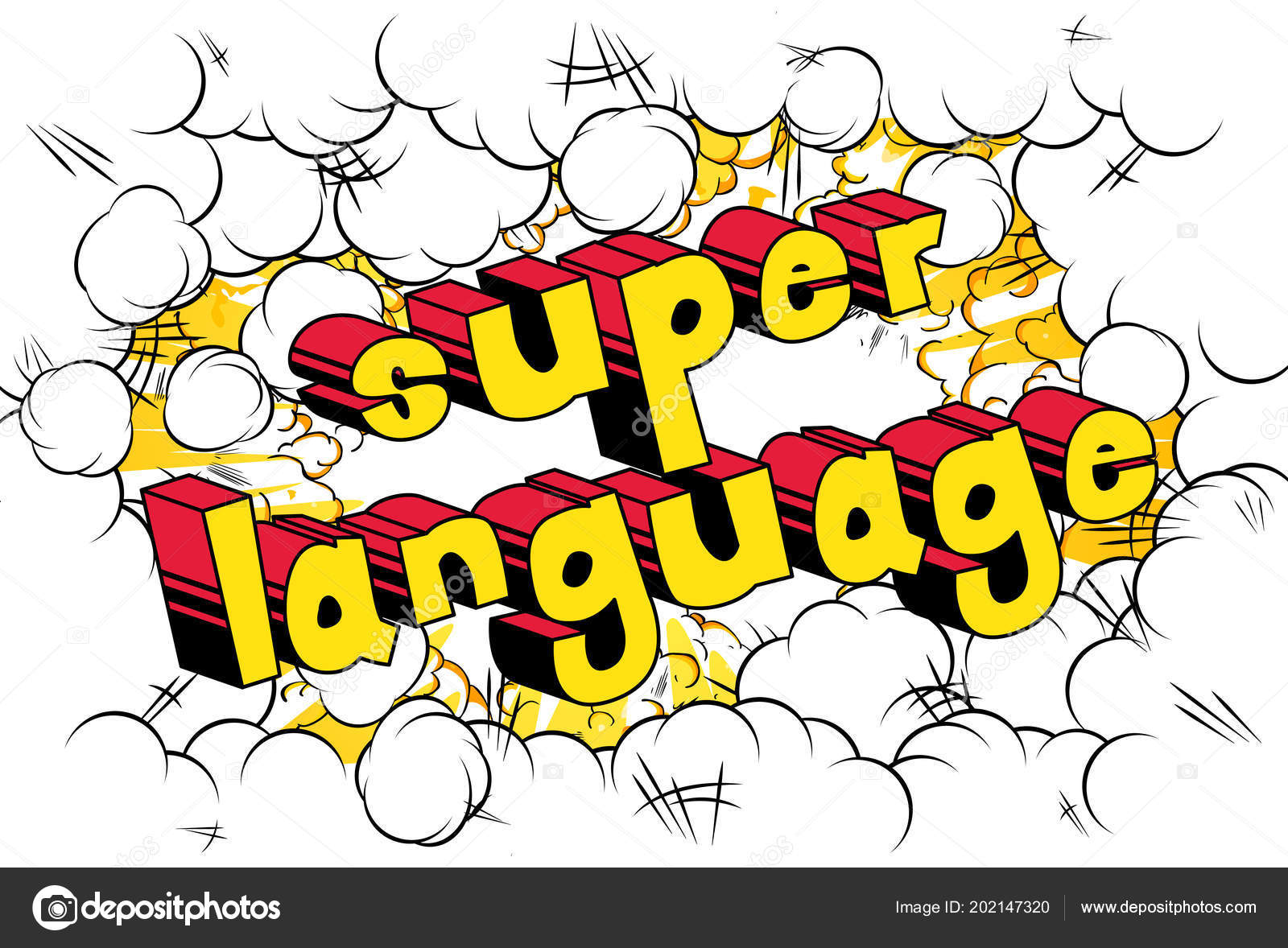 Super Language Comic Book Word Abstract Background Stock Vector Image ...