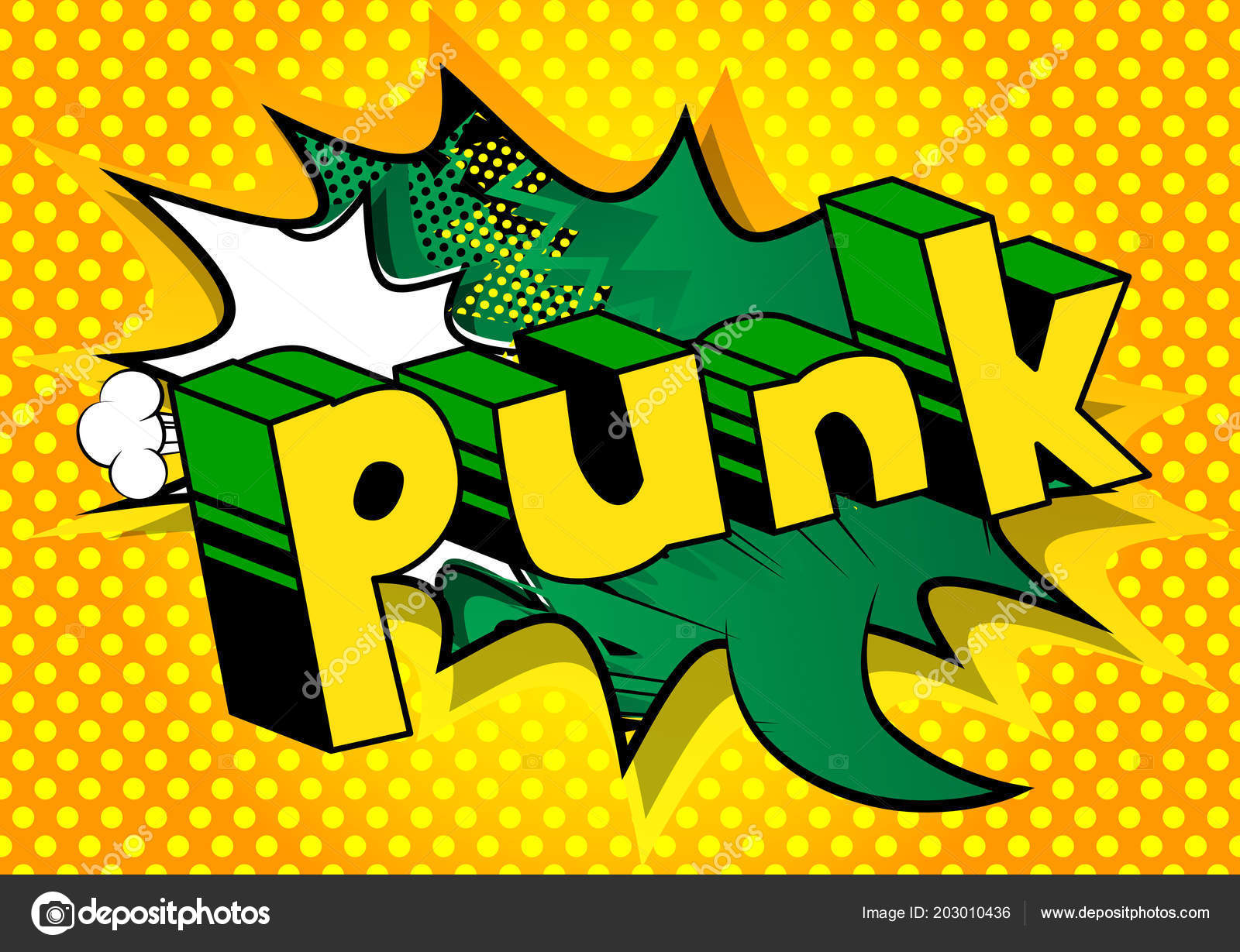 Punk Comic Book Word Abstract Background Stock Illustration by ...
