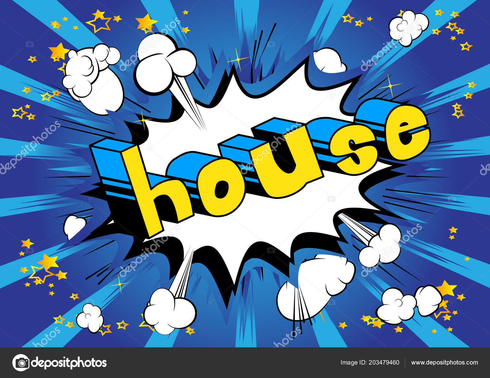 House Comic Book Word Abstract Background Stock Illustration by ...