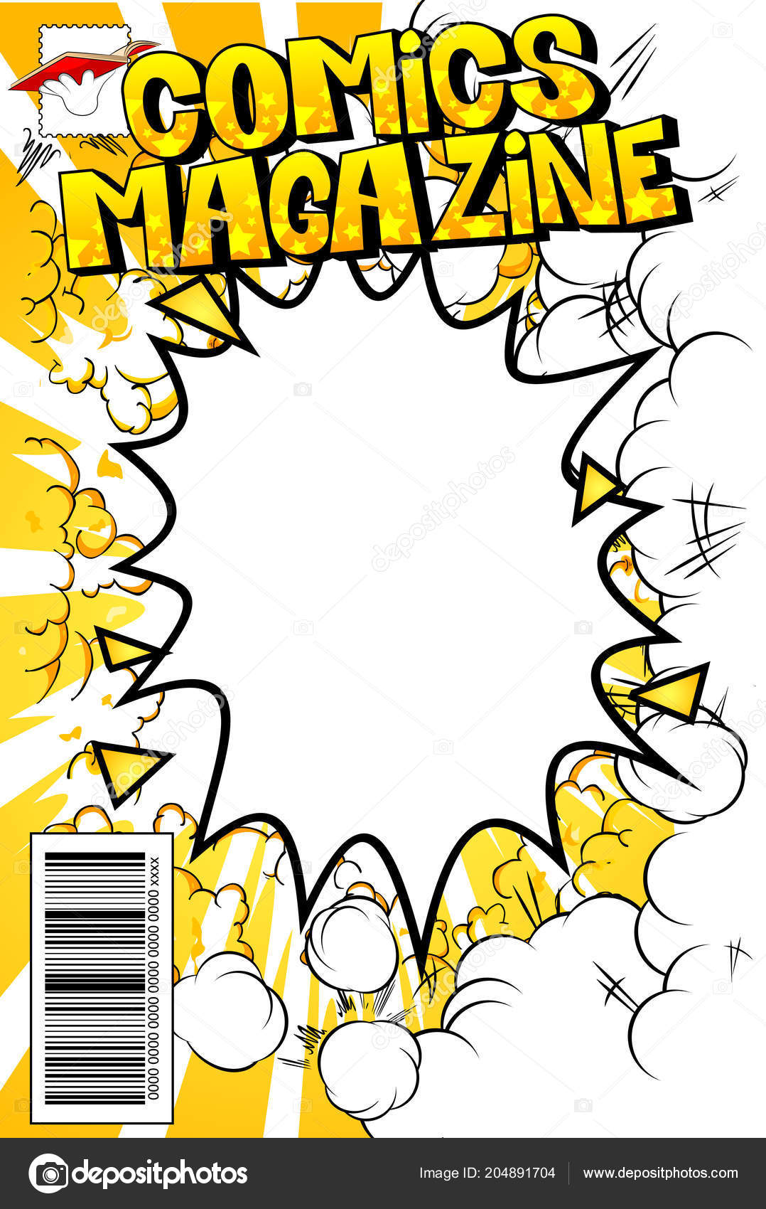 Editable Comic Book Cover Abstract Background Stock Vector Image by ...