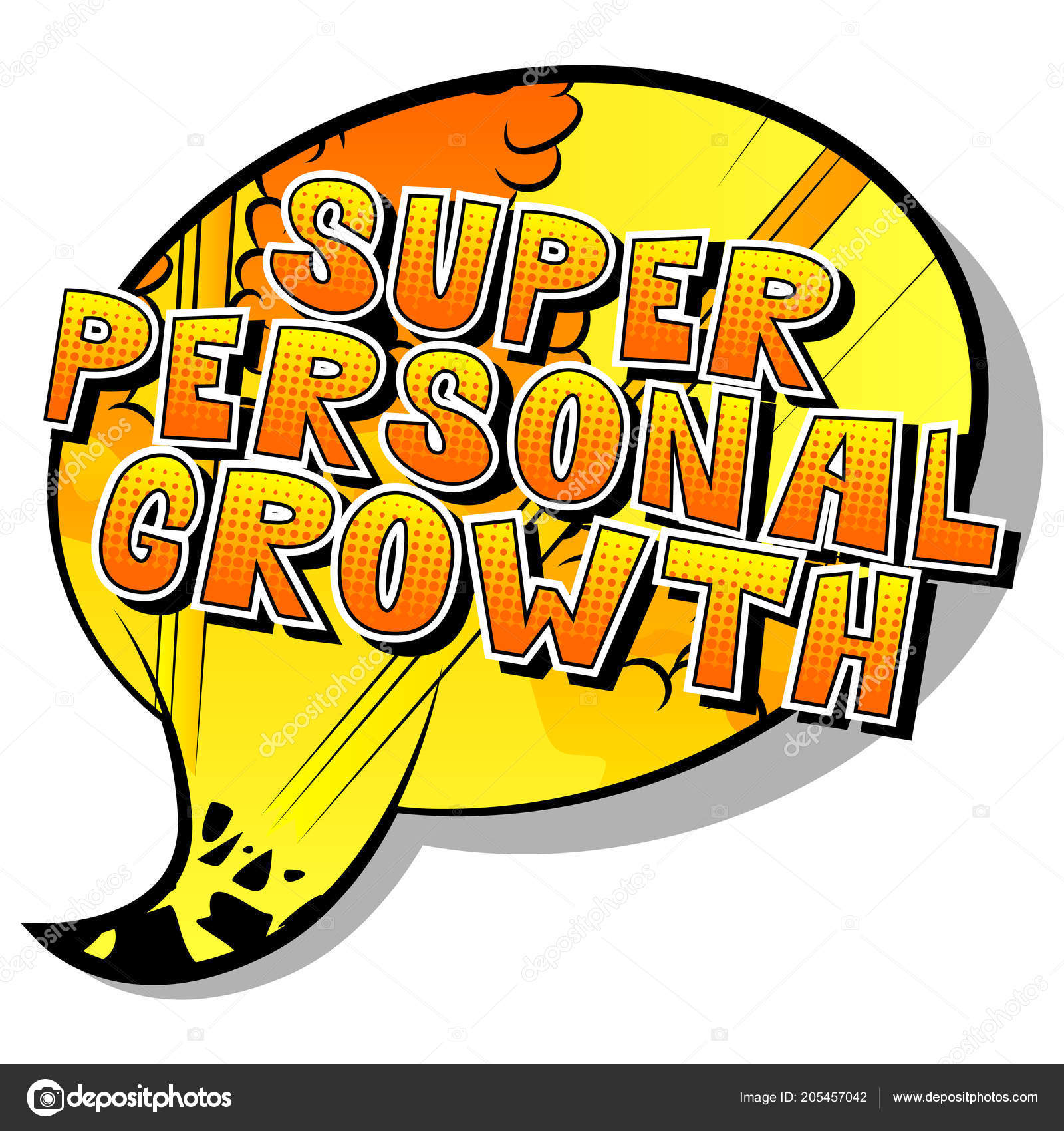 Super Personal Growth Comic Book Style Word Abstract Background Stock ...