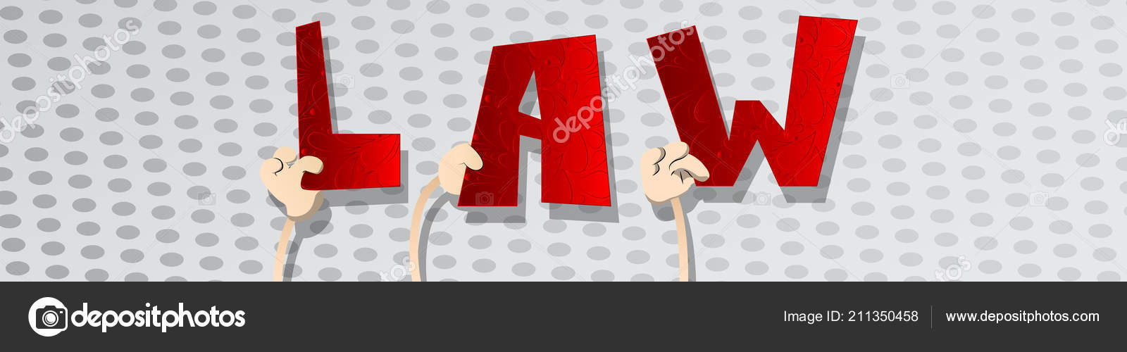 Diverse Hands Holding Letters Alphabet Created Word Law Vector ...
