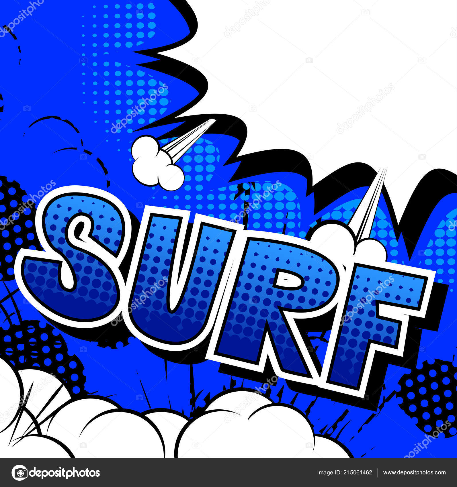 Surf Comic Book Style Word Abstract Background Stock Vector by ...