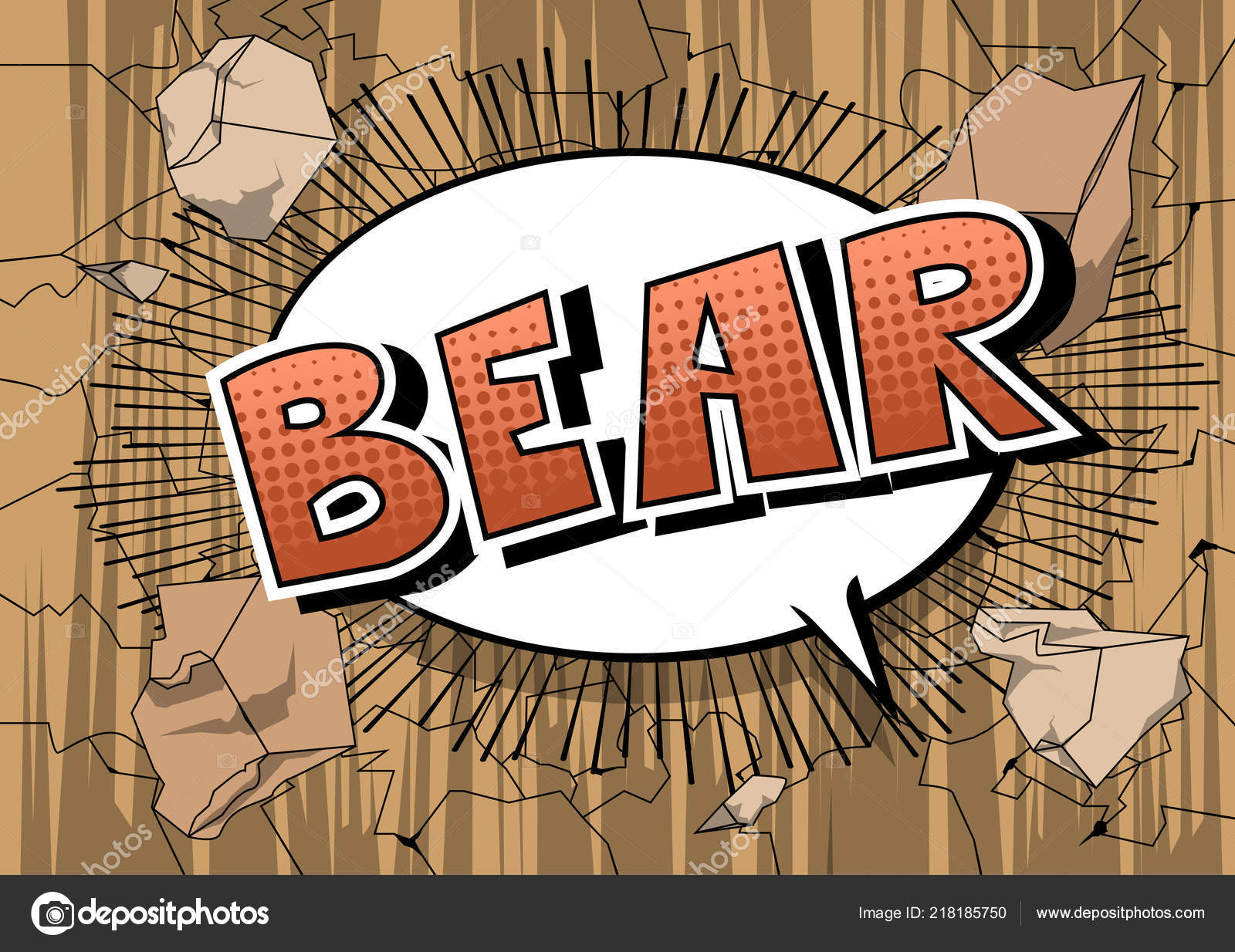 Bear Vector Illustrated Comic Book Style Phrase Stock Illustration by ...
